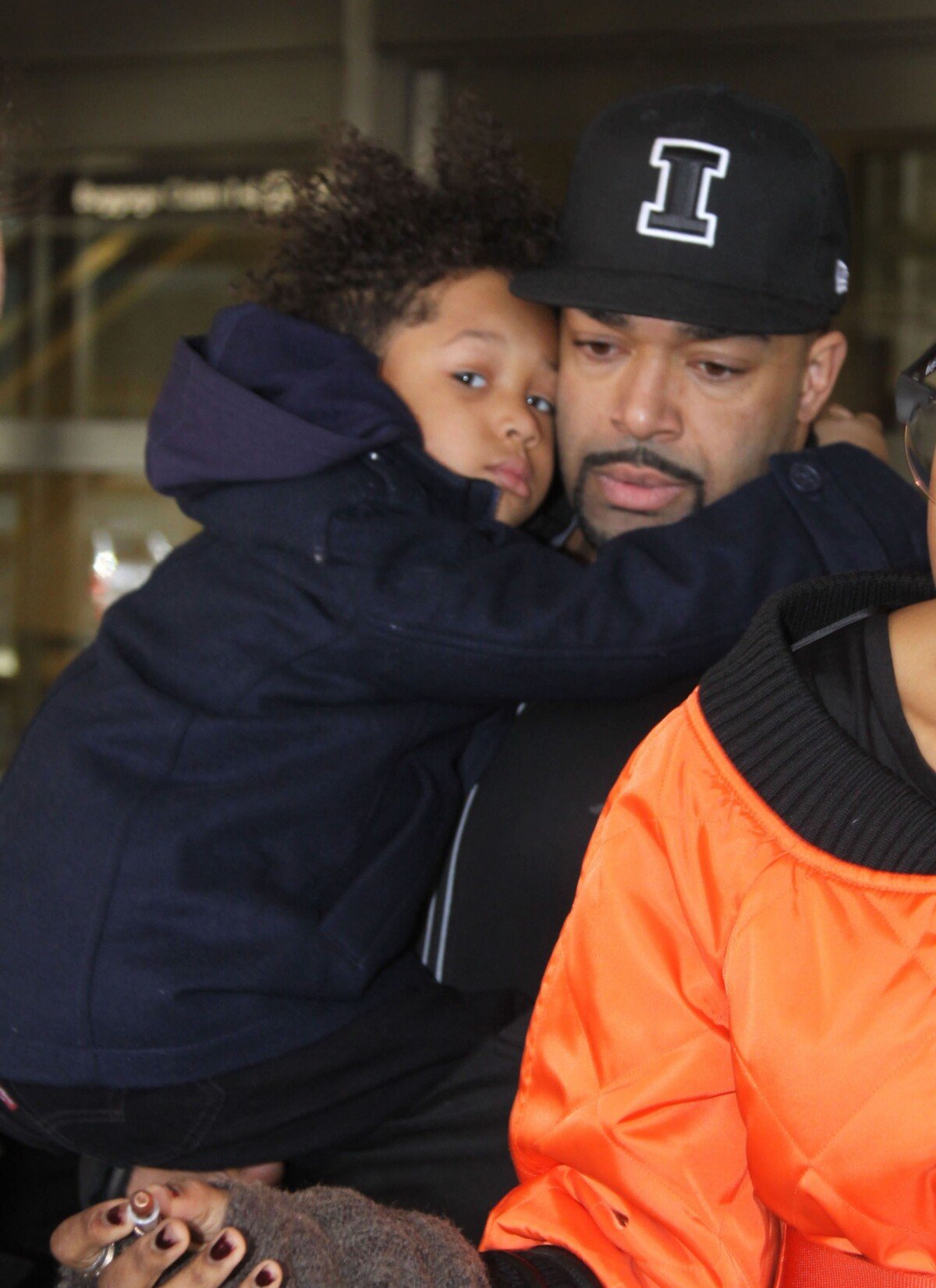 Photo : David Otunga, David Otunga Jr - Jennifer Hudson arrive avec son ...