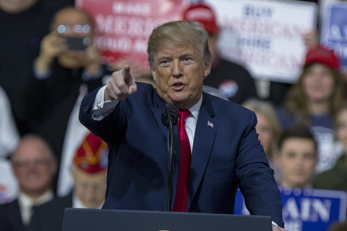 Photo : Meeting du président Donald Trump Moon Township le 10 mars 2018 ...