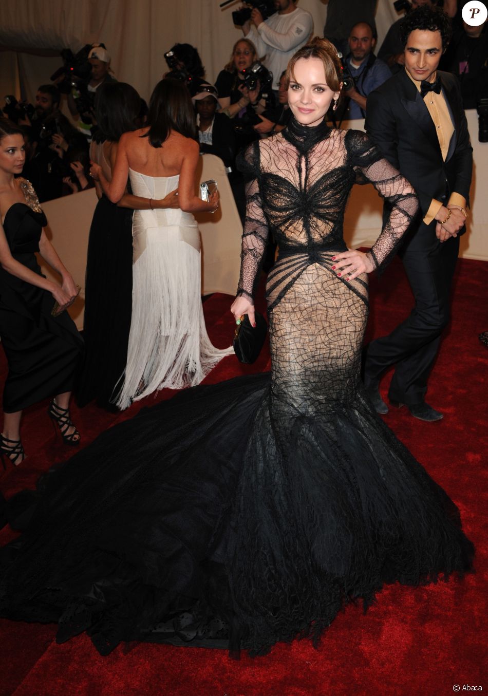 Christina Ricci en Zac Posen, au Met Gala 2011. - Purepeople