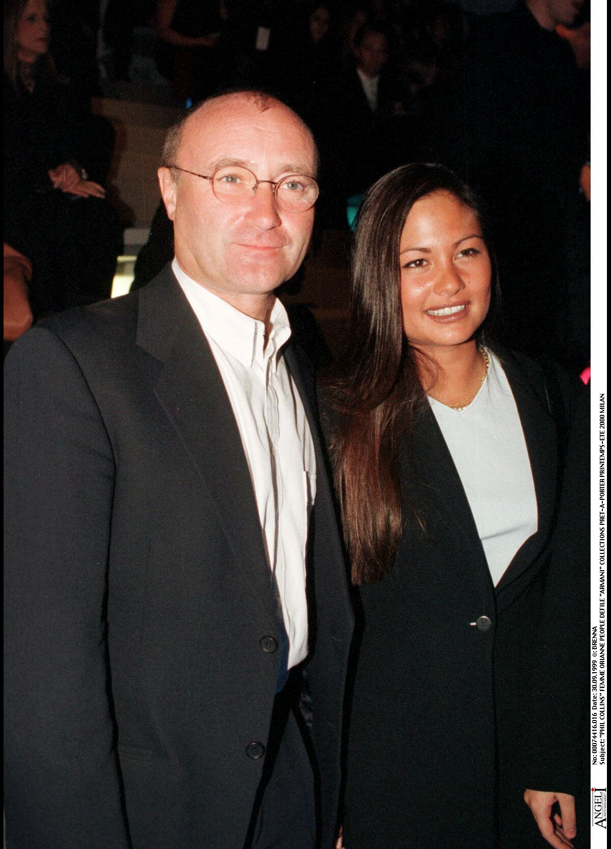 Photo : Phil et Orianne Collins à Milan, en 1999 - Purepeople