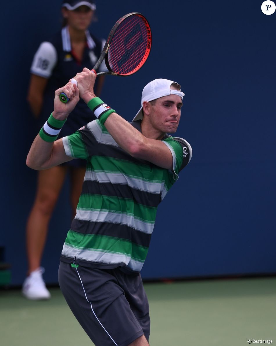 John Isner lors de l'US Open de tennis au USTA National Tennis Center à ...