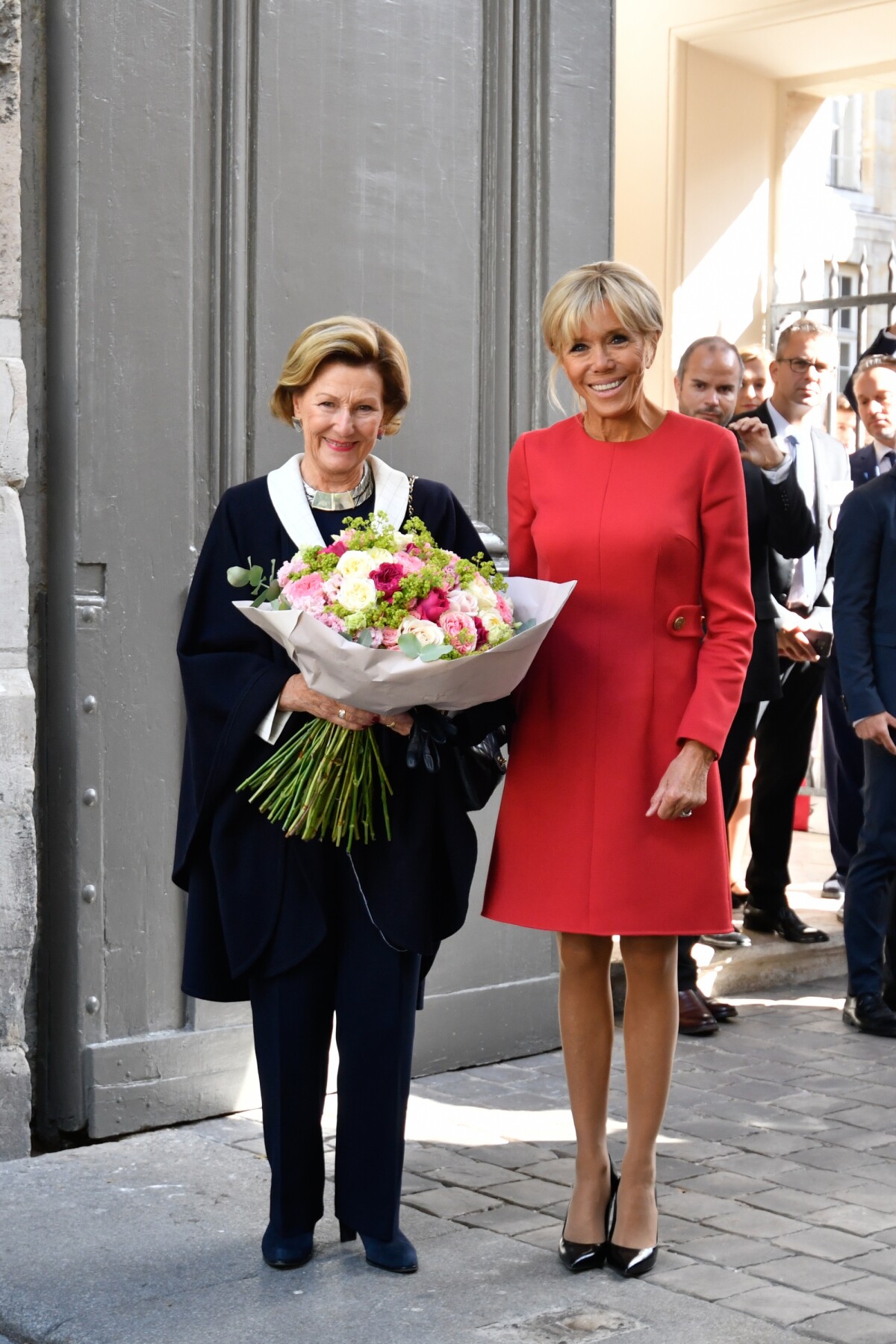 Photo : La reine Sonja de Norvège, la première dame Brigitte Macron au ...