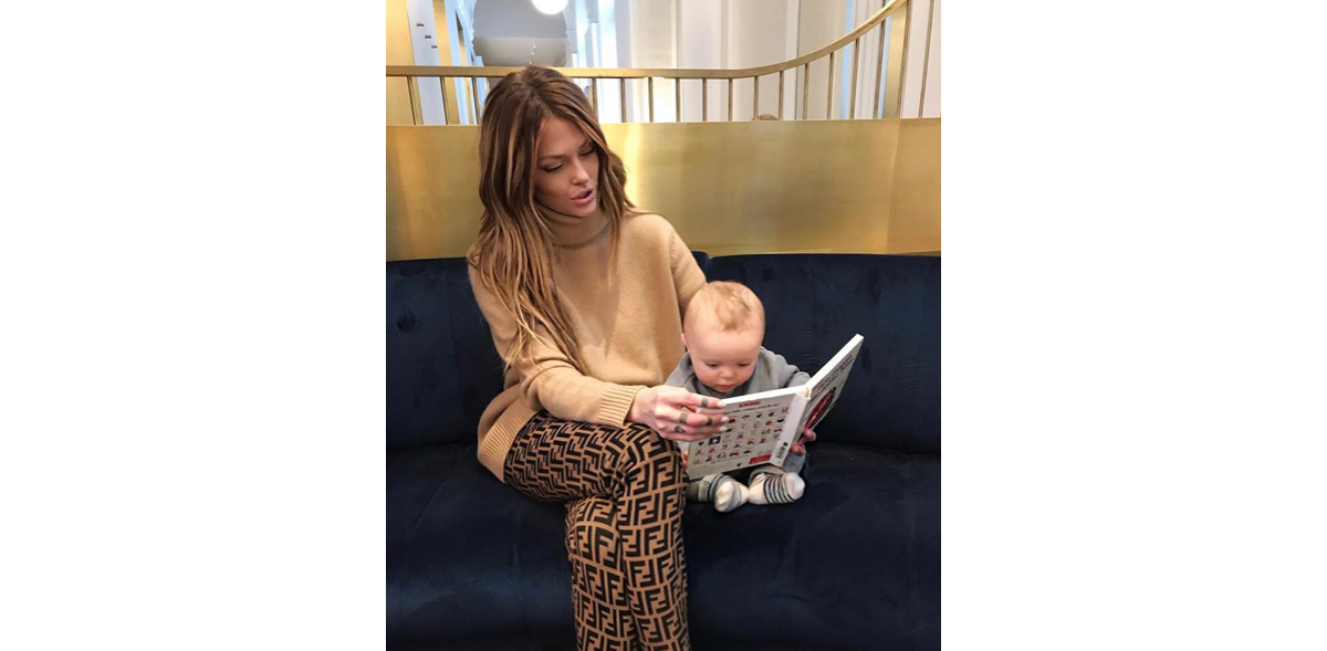 Photo : Caroline Receveur en route pour Londres avec le petit Marlon ...