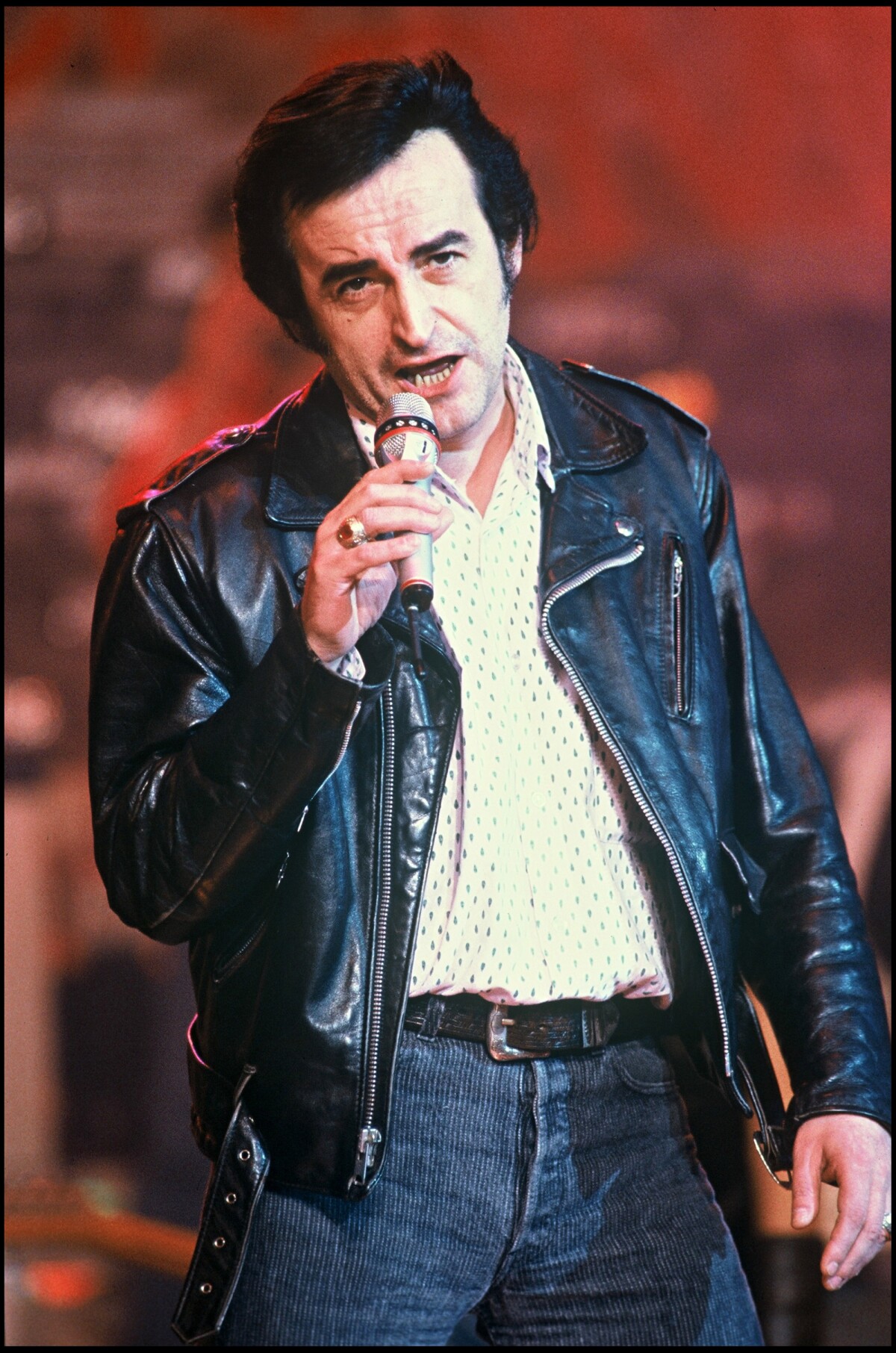 Photo : Dick Rivers lors de l'émission "Farandole N°12" en 1988 ...