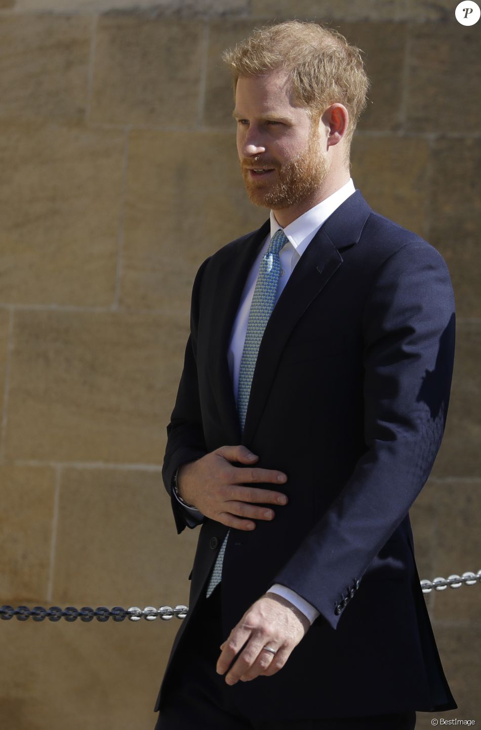 Le prince Harry, duc de Sussex, arrive pour assister à la messe de ...