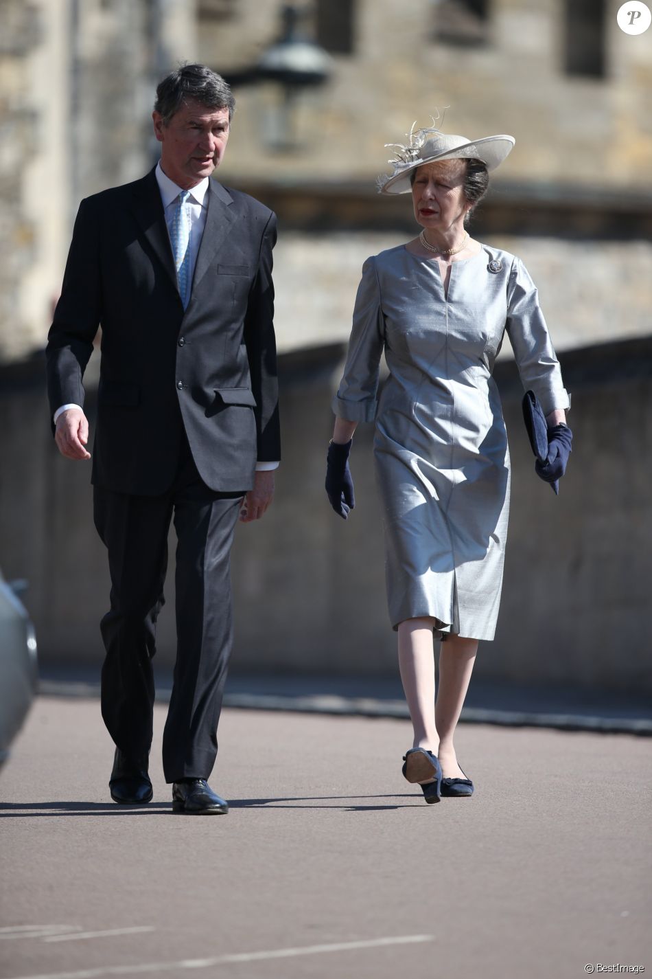 La princesse Anne et Sir Timothy Laurence arrivent pour assister à la messe de Pâques à la ...