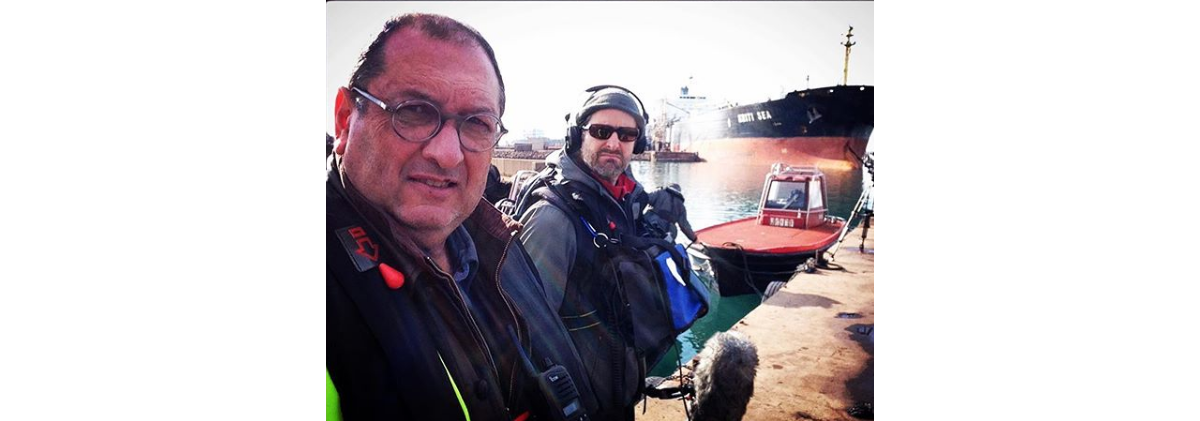 Photo : Philippe Carrese en tournage - Instagram, 20 janvier 2016 - Purepeople