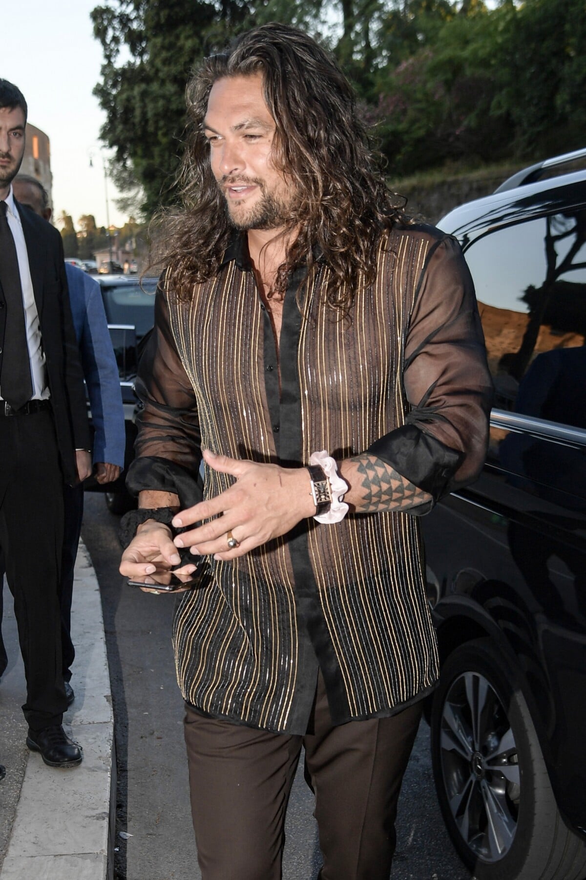 Photo : Jason Momoa arrive au défilé "Fendi - The Dawn of Romanity", en ...