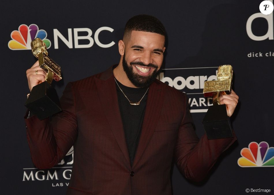 Drake dans la press room des 2019 Billboards Music Awards au MGM Grand ...
