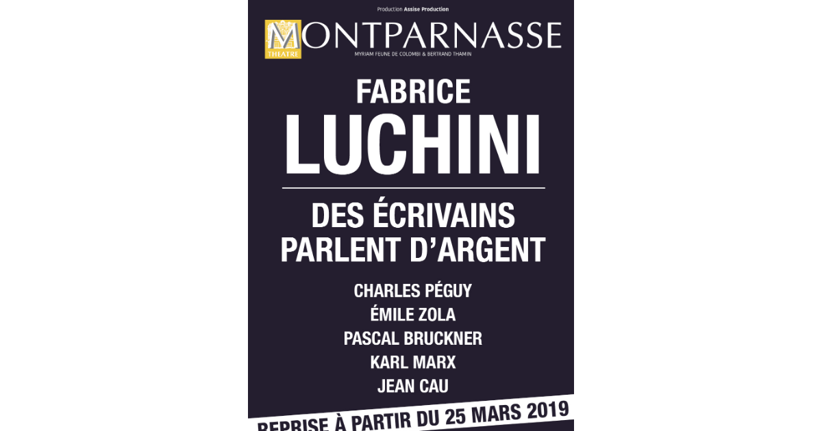 Affiche du spectacle de Fabrice Luchini - Purepeople