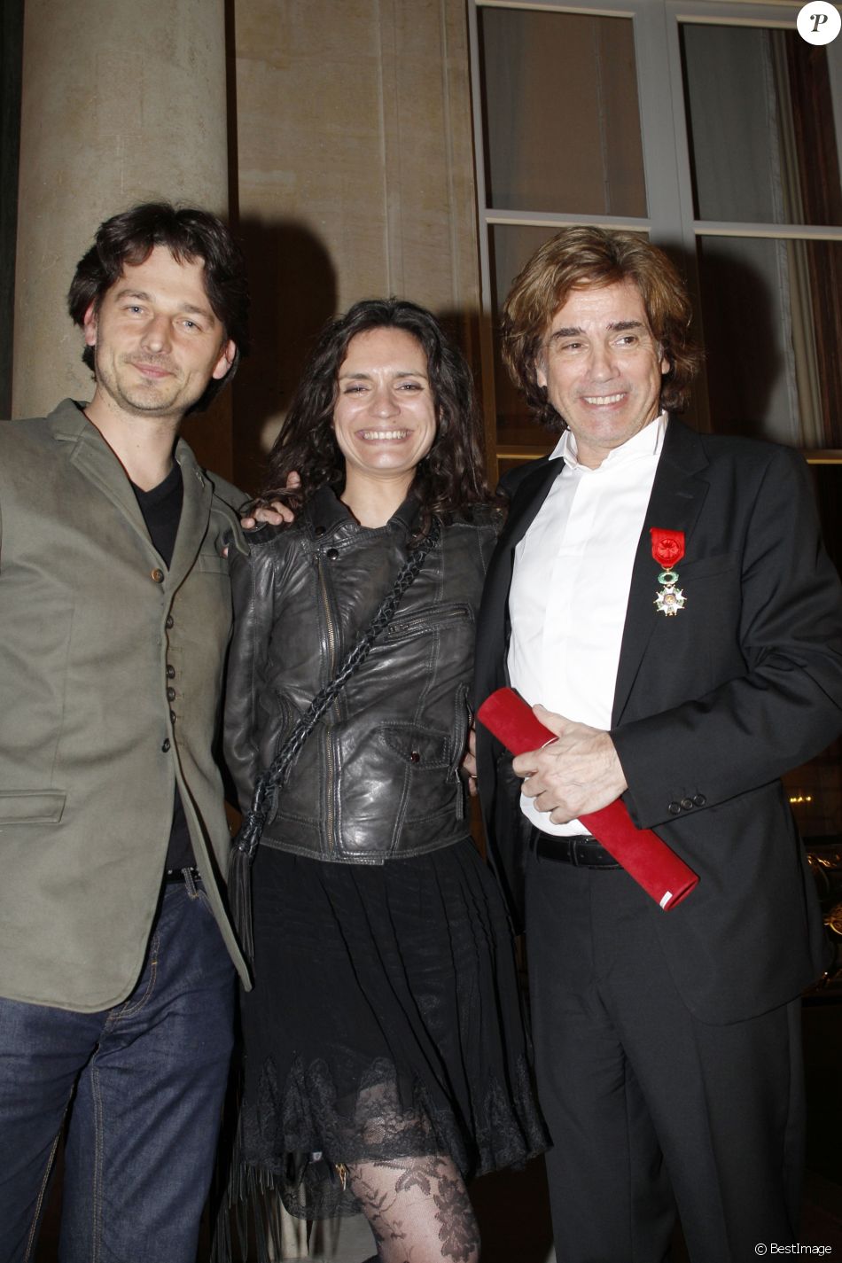 Jean-Michel Jarre décoré en compagnie de sa fille Emilie Jarre et son ...