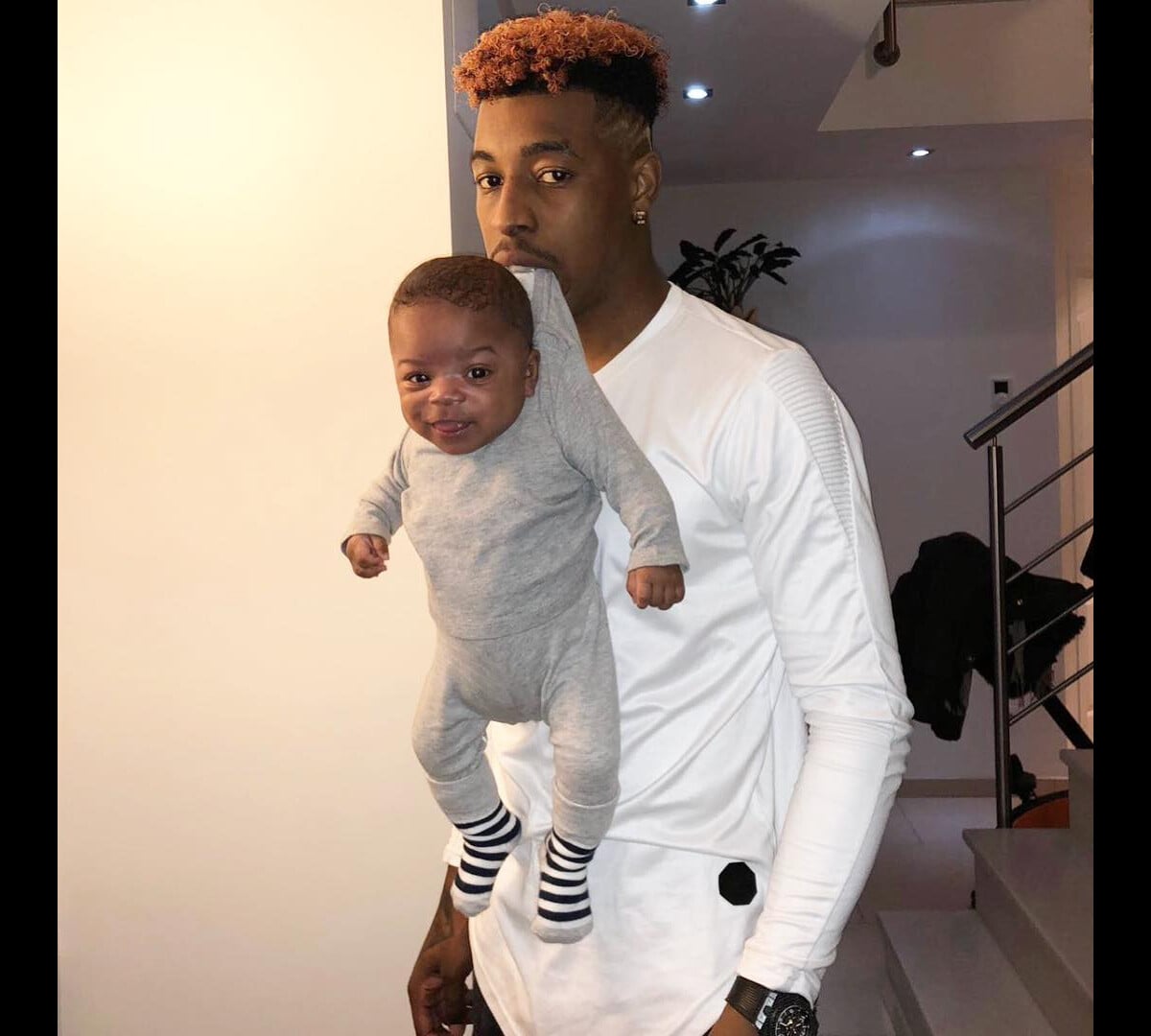 Photo : Presnel Kimpembe et son fils Kayis, né grand prématuré le 5 ...
