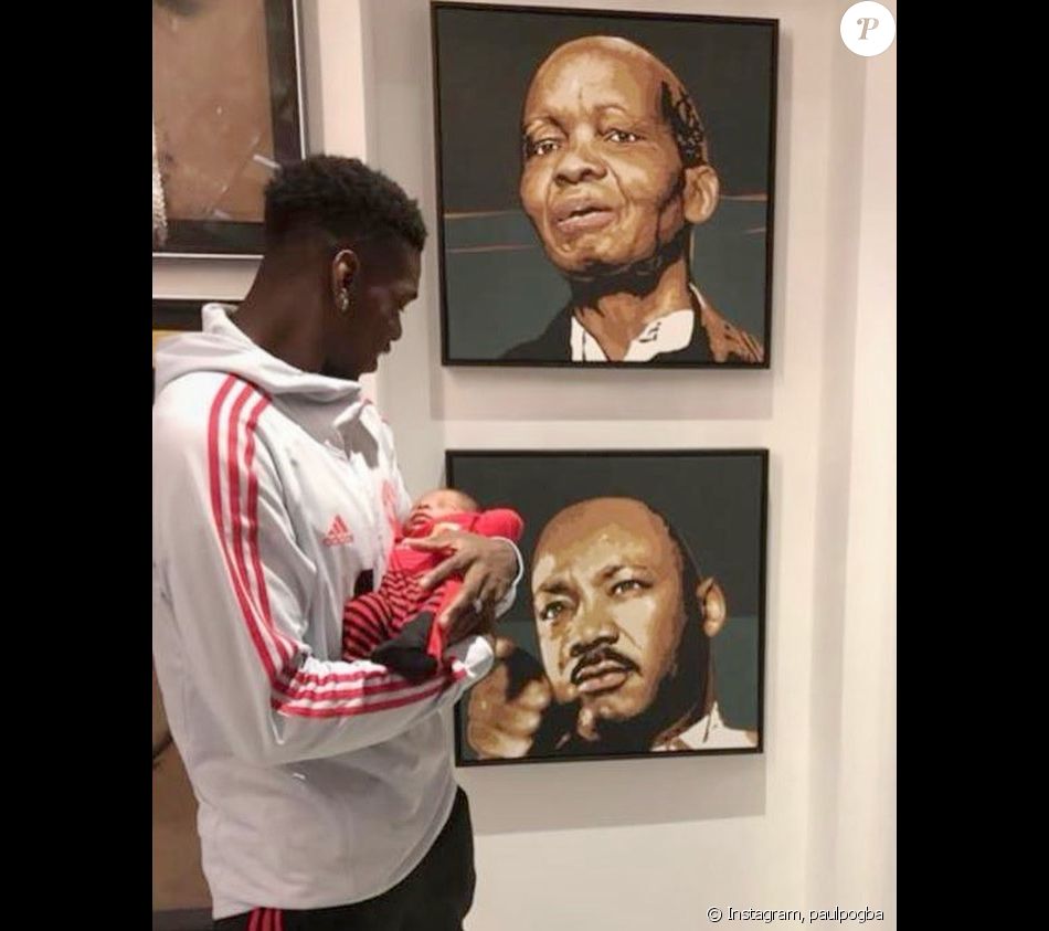Paul Pogba pose avec son fils sur Instagram, le 27 mai 2019. - Purepeople