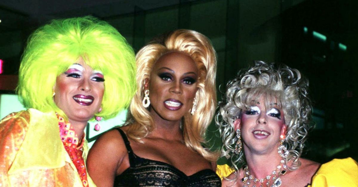 RuPaul et des amies lors de la promotion Mac Cosmetics en Australie. Le ...