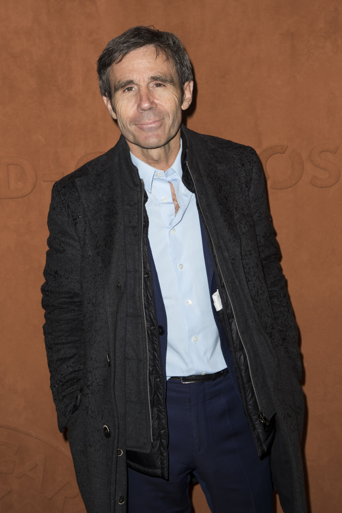 Photo : David Pujadas au village lors des internationaux de tennis de ...