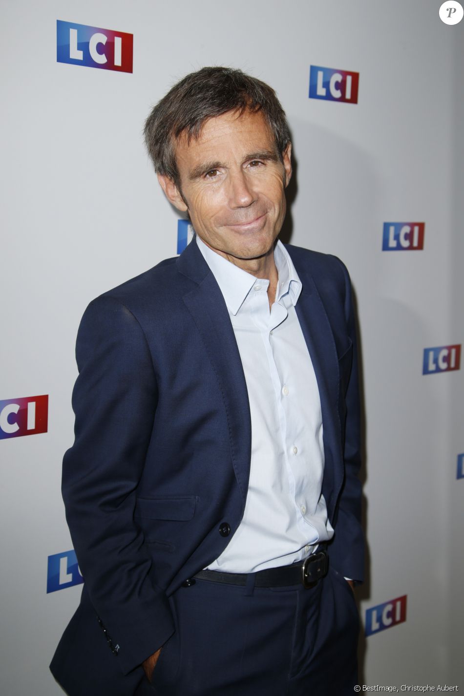 David Pujadas lors du photocall de la conférence de rentrée de la ...