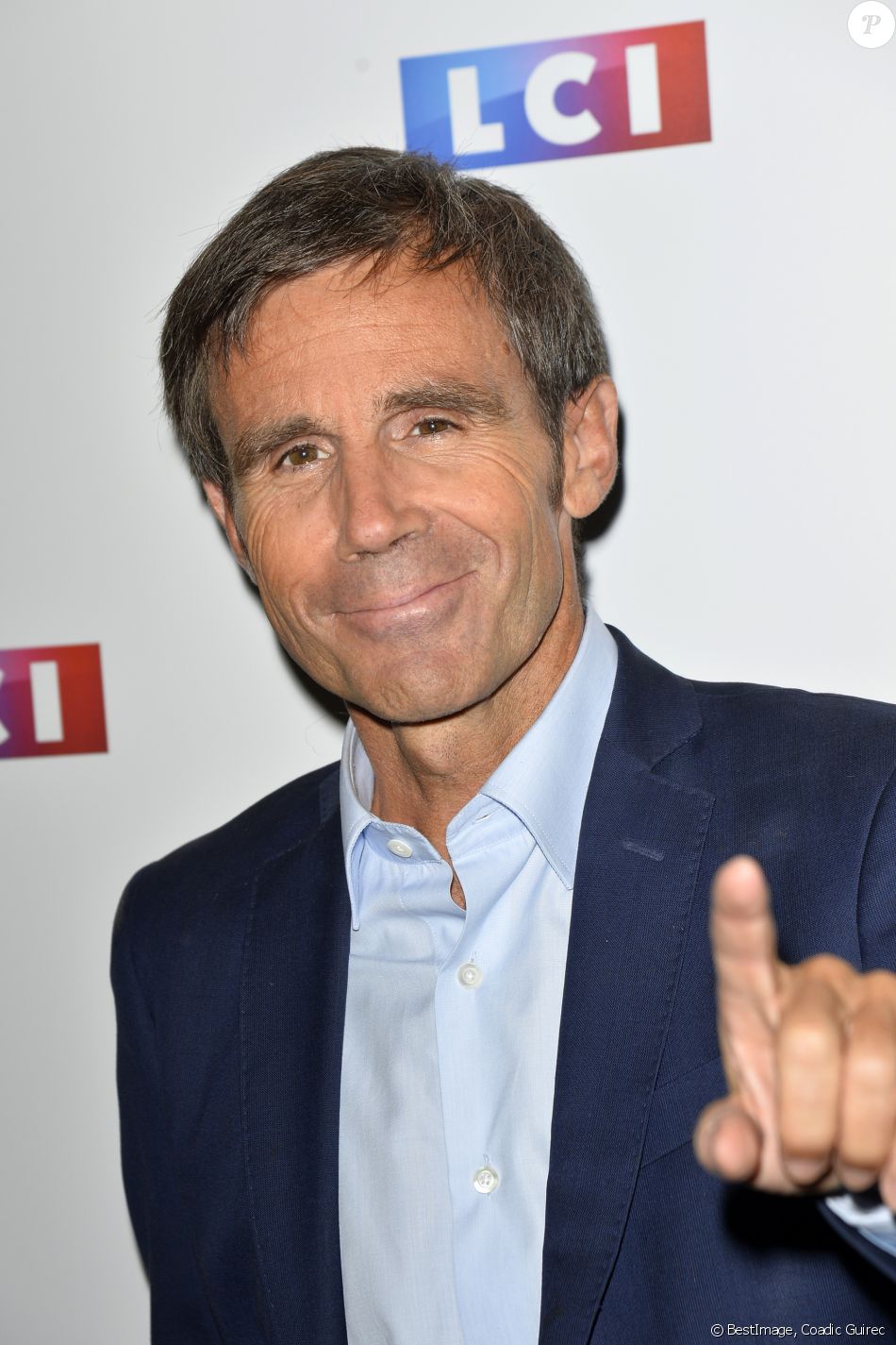 David Pujadas lors du photocall de la conférence de rentrée de la ...