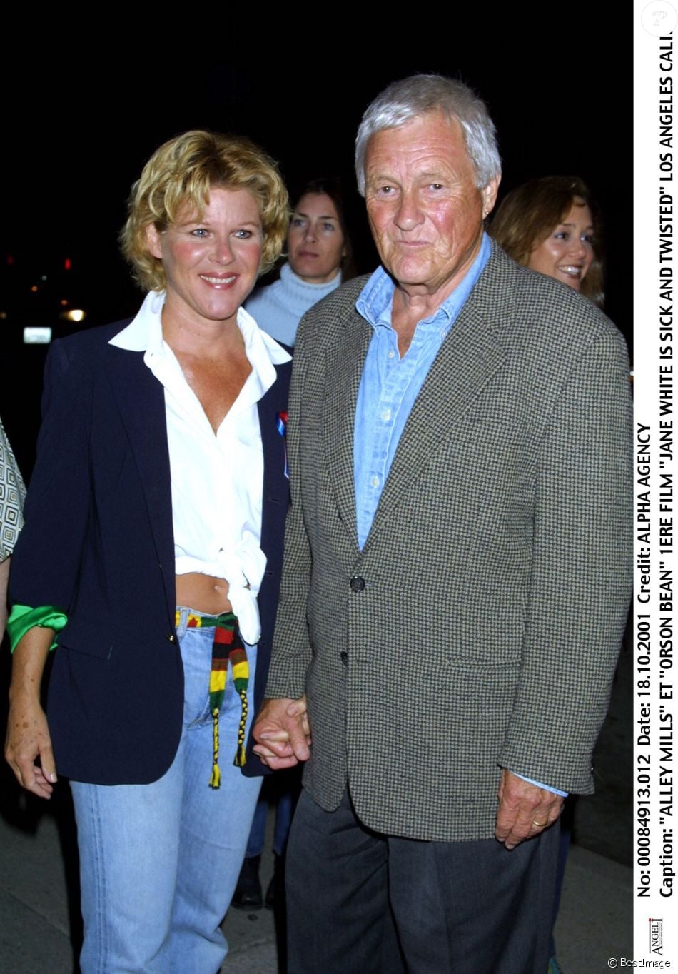 Orson Bean et sa femme Alley Mills en 2001 lors d'une avant-première à ...