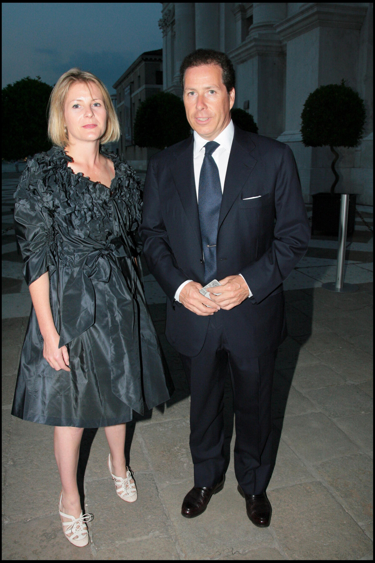 Photo : David Linley et son épouse Serena Stanhope à Venise en 2007 ...