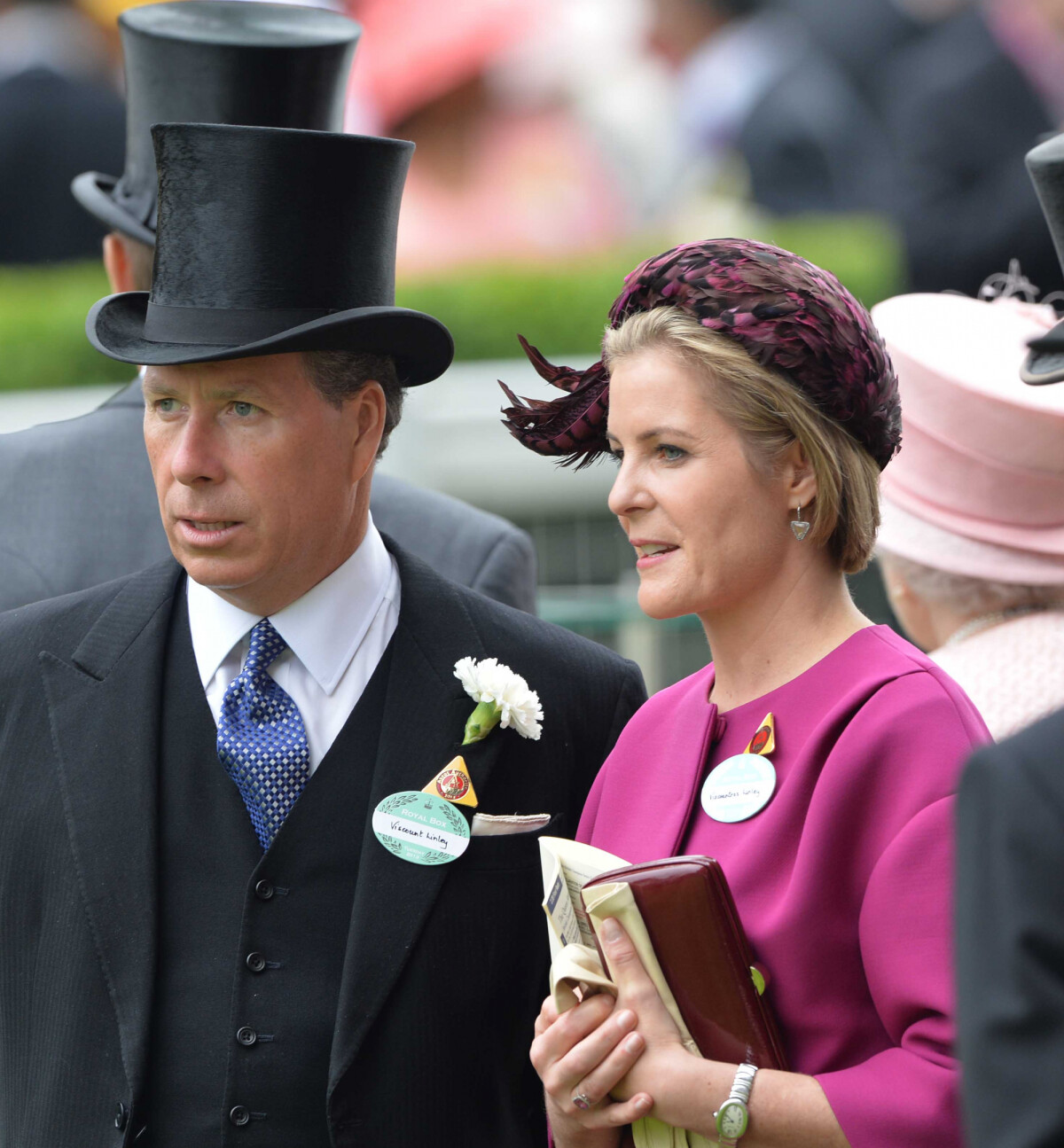 Photo : David et Serena Linley au Royal Ascot en 2013. - Purepeople