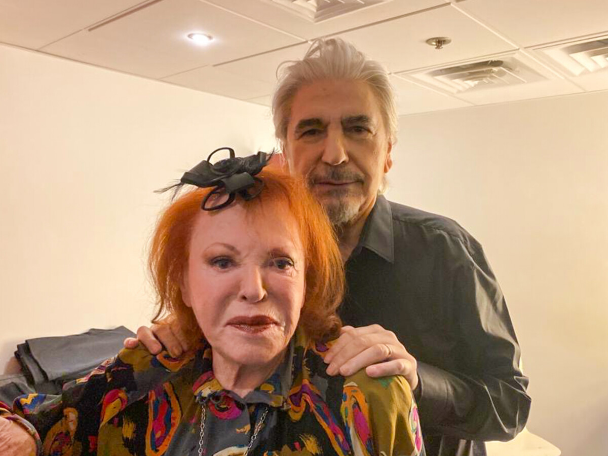 Photo : Exclusif - La chanteuse Régine et Serge Lama en coulisse de l ...