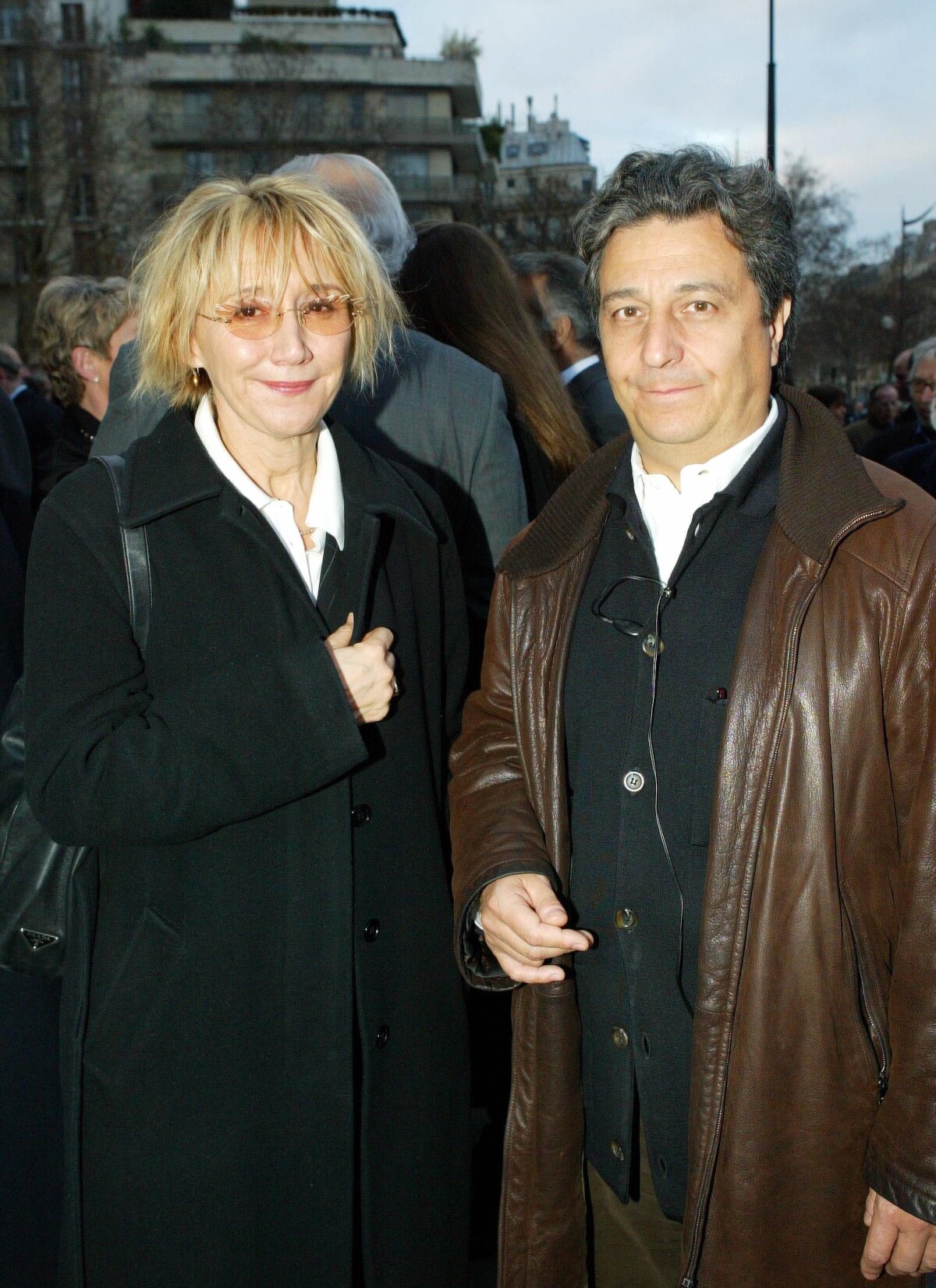 Photo : Marie-Anne Chazel et Christian Clavier - Messe d'anniversaire pour Jean-Luc Lagardère à ...