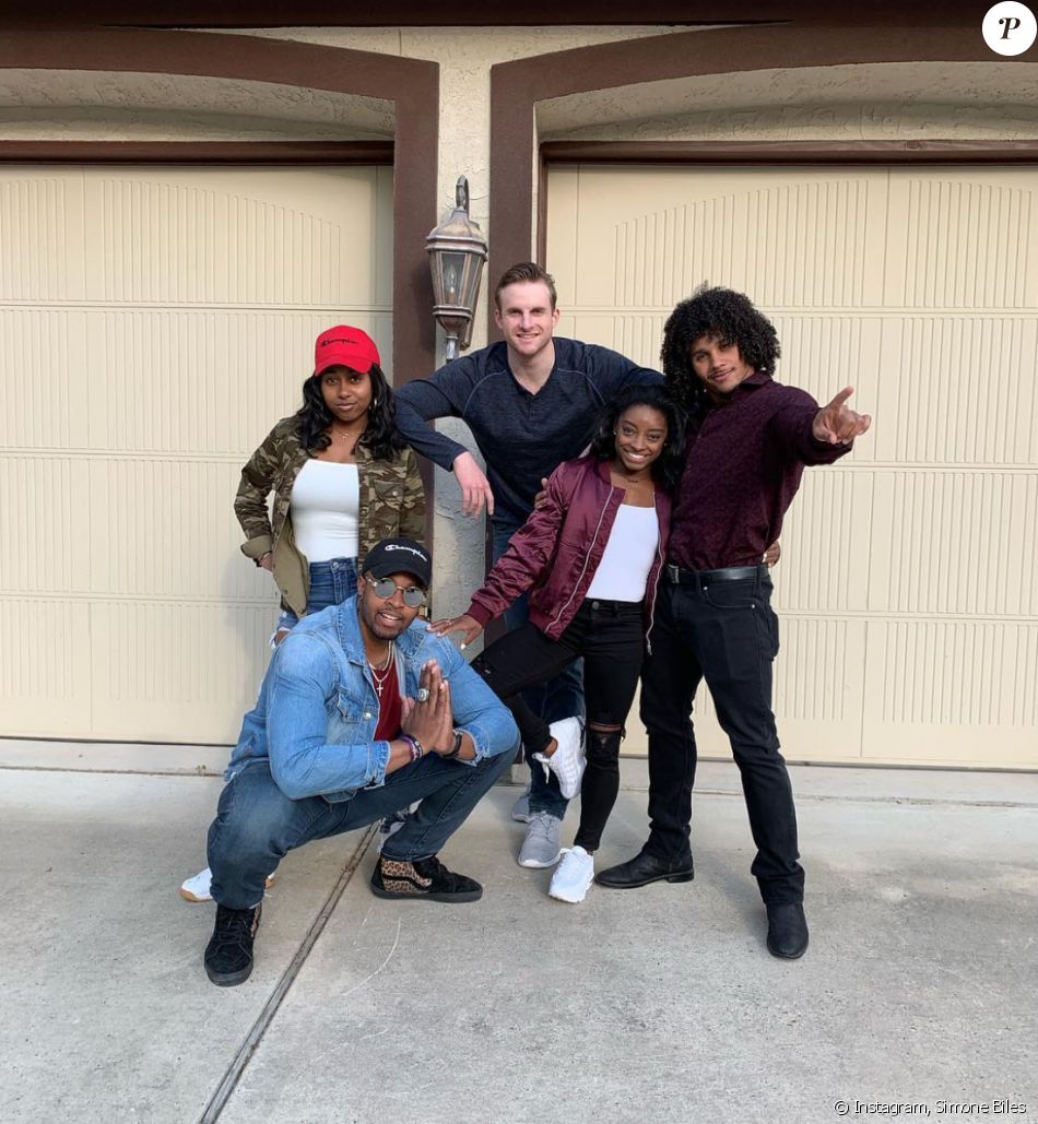 Simone Biles et son ex-petit ami Stacey Ervin Jr (tout à droite). 2019 ...