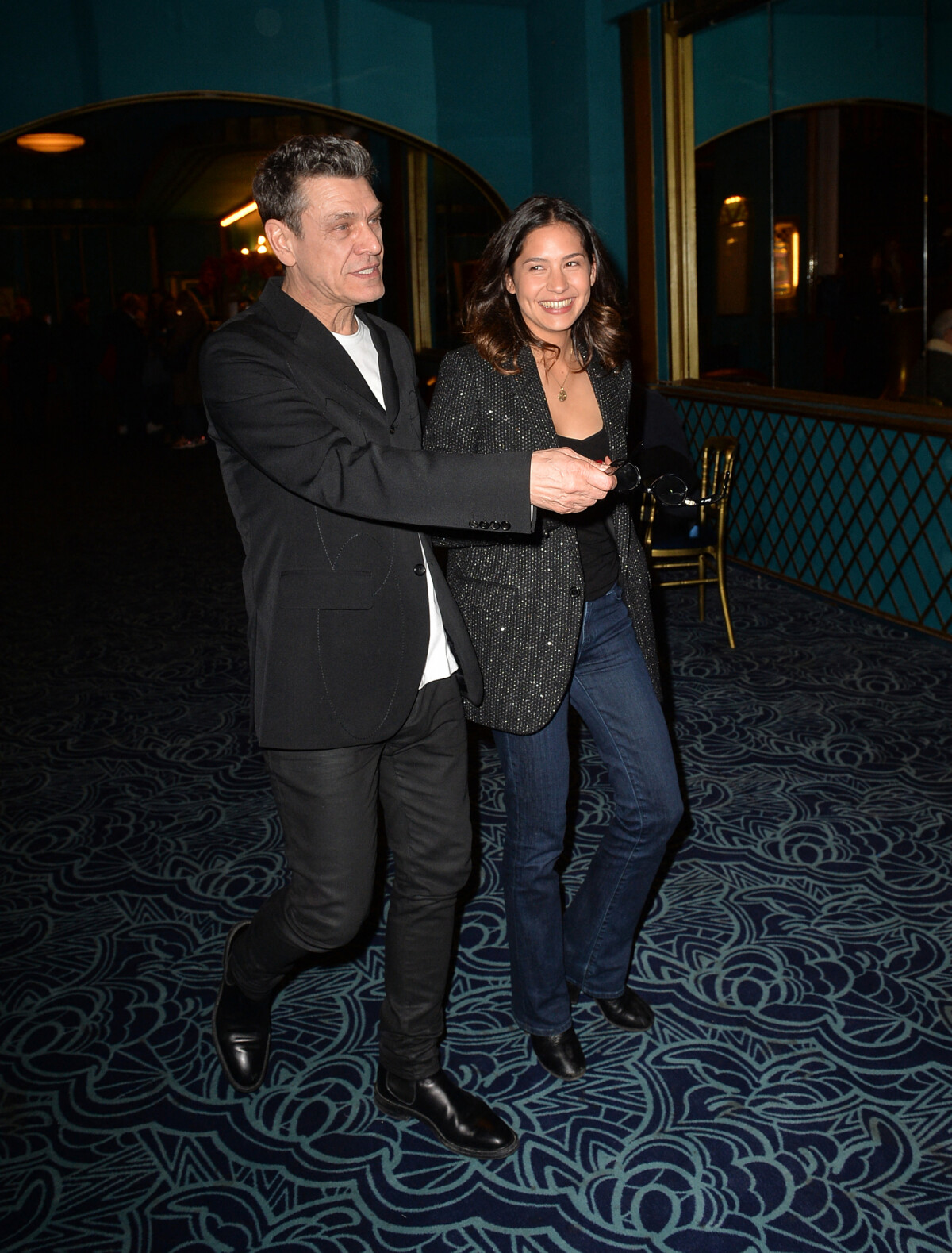Photo : Exclusif - Marc Lavoine et sa compagne Line Papin à la générale ...