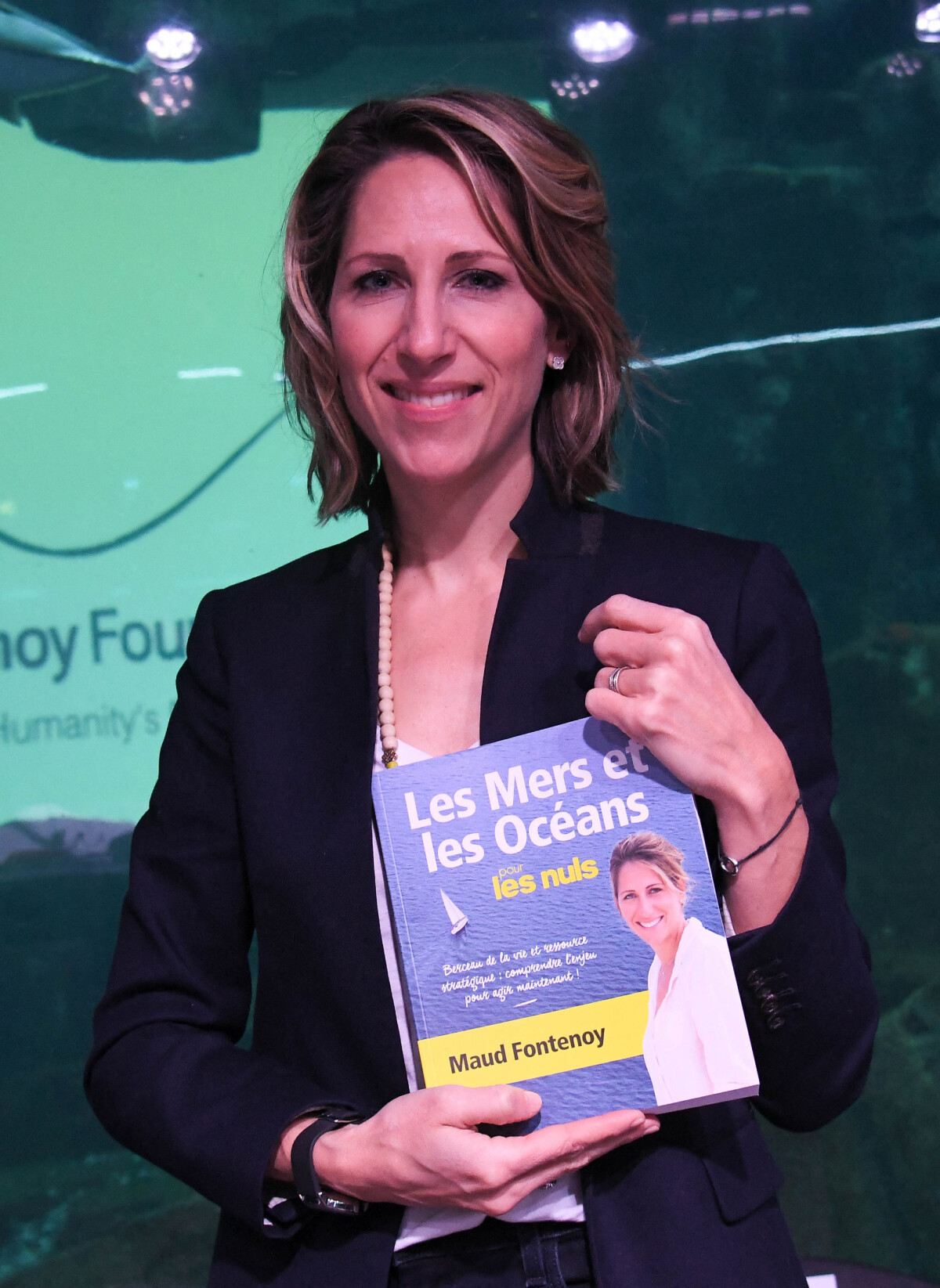 Photo : Maud Fontenoy lors du lancement de la mission "Classe des mers ...