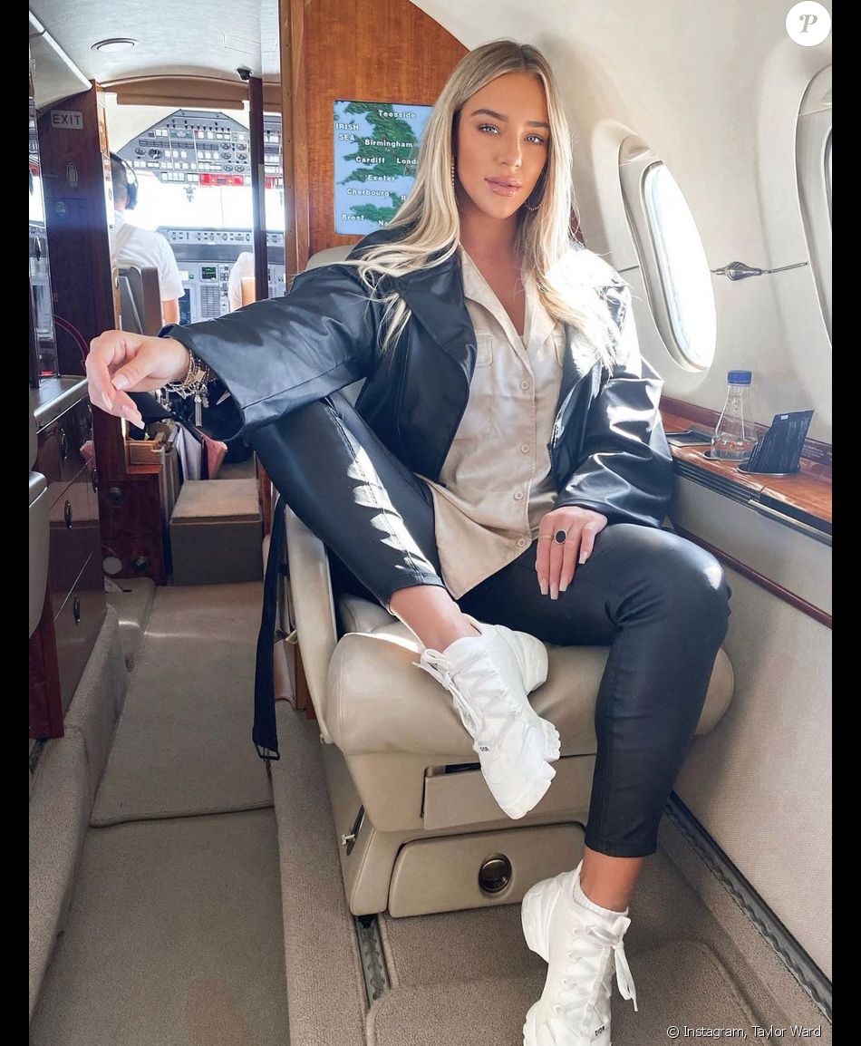 Taylor Ward, la petite amie du footballeur Riyad Mahrez. Octobre 2020 ...