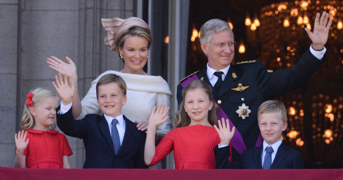 Le roi Philippe, la reine Mathilde de Belgique et leurs enfants, la ...