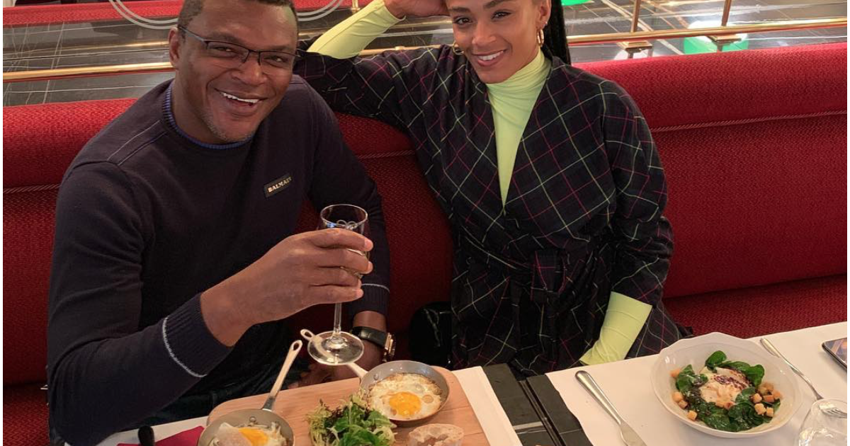 Marcel Desailly et sa fille Victoria. Mars 2019. - Purepeople
