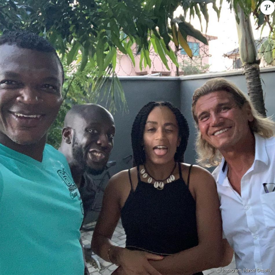 Marcel Desailly et sa fille Victoria. Novembre 2018. - Purepeople