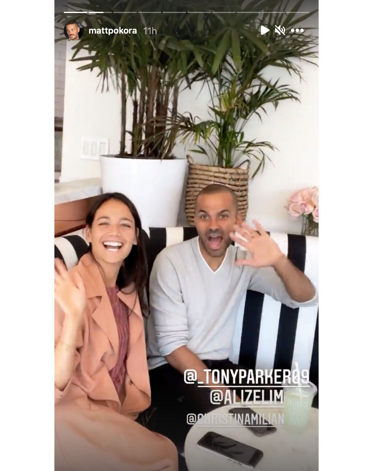 Photo : Tony Parker et sa petite amie Alizé Lim sont à Los Angeles et ...