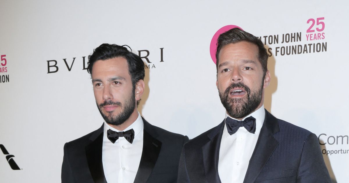 Ricky Martin et son mari Jwan Yosef - 26ème édition de la soirée Elton ...