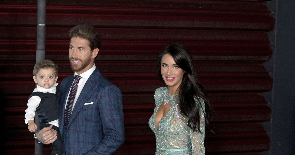 Sergio Ramos avec sa compagne Pilar Rubio avec leurs enfants Alejandro ...