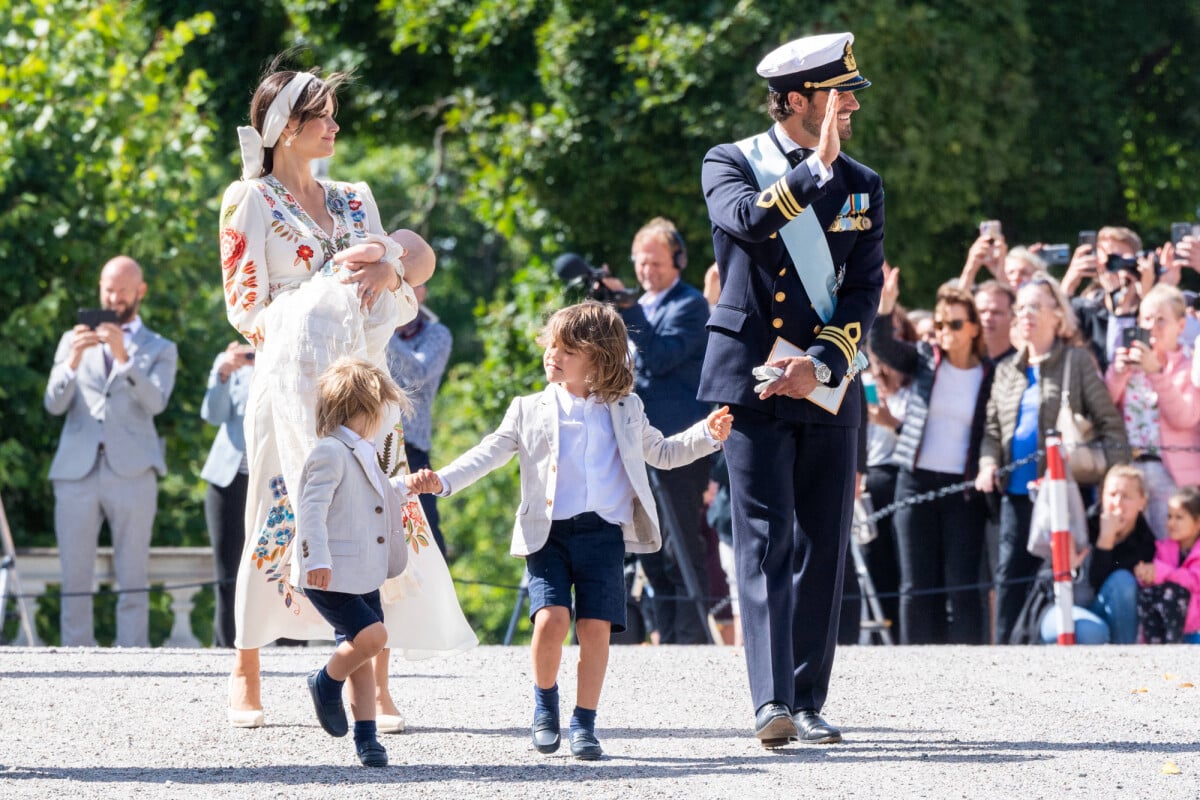 Photo : Le prince Carl Philip, la princesse Sofia de Suède (Sofia Hellqvist), leurs enfants le ...