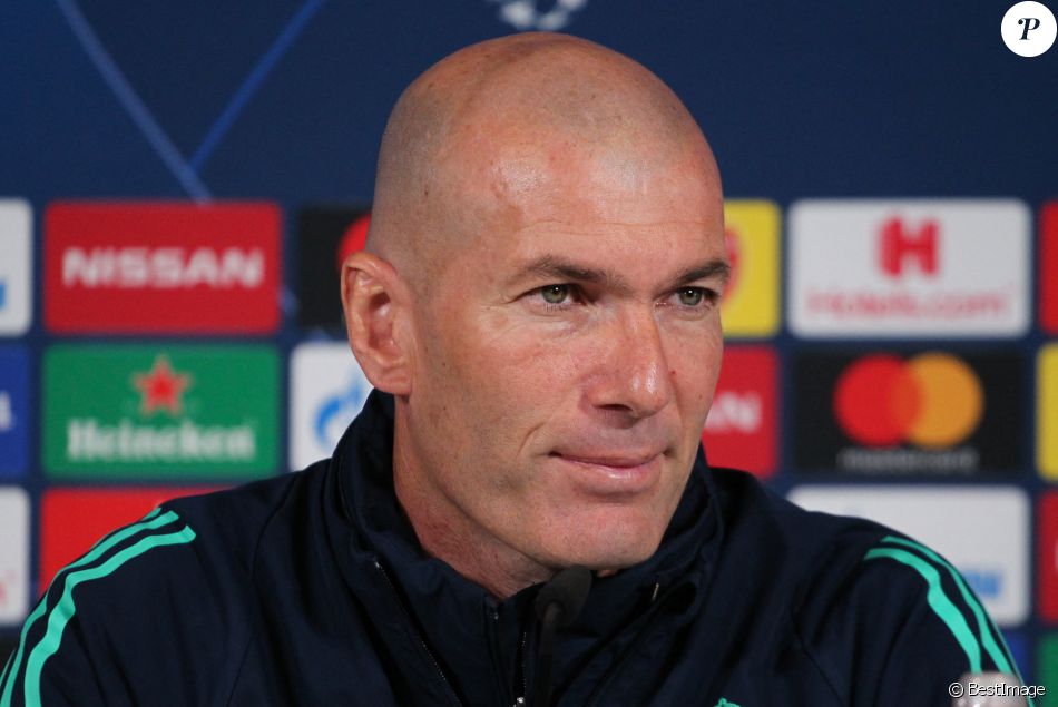 Zinedine Zidane - Conférence de presse à Madrid, le 25 février 2020 ...