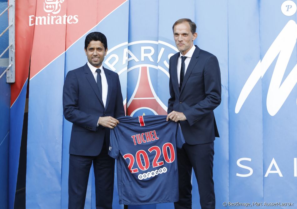 Nasser Al-Khelaifi, le président du Paris Saint-Germain et Thomas ...