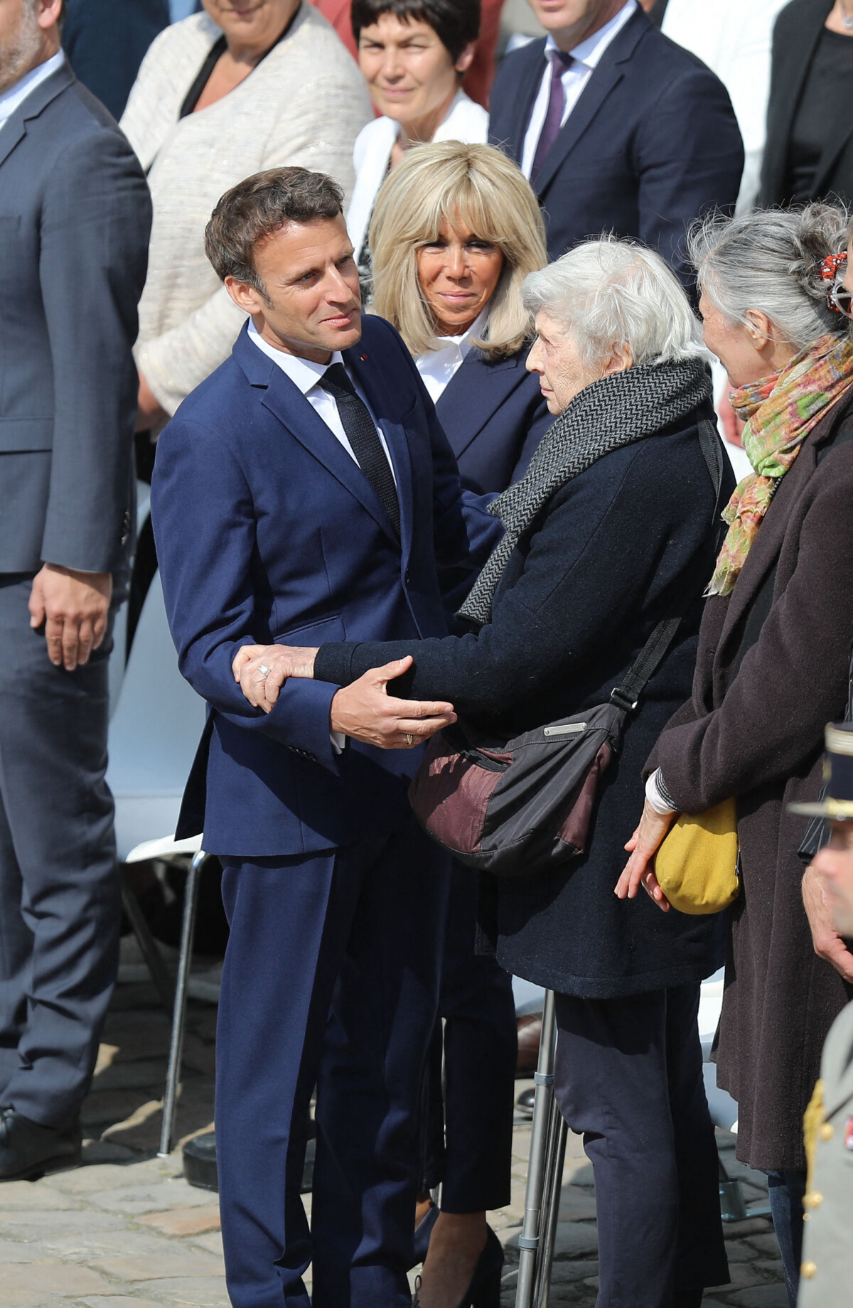 Photo : Le président de la république Emmanuel Macron, la première Dame ...