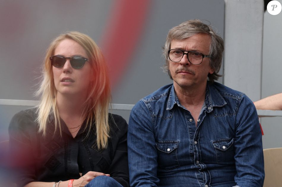Mathilde Ripley, Pascal Demolon en tribunes lors des Internationaux de ...