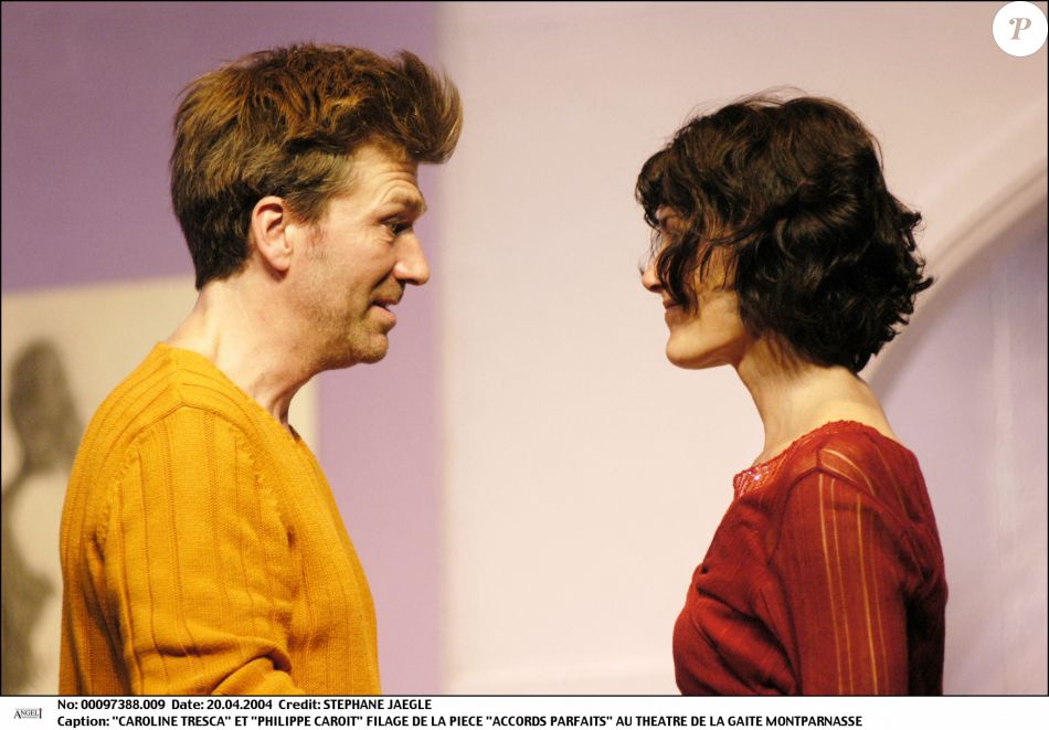 Philippe Caroit et Caroline Tresca au théatre. - Purepeople