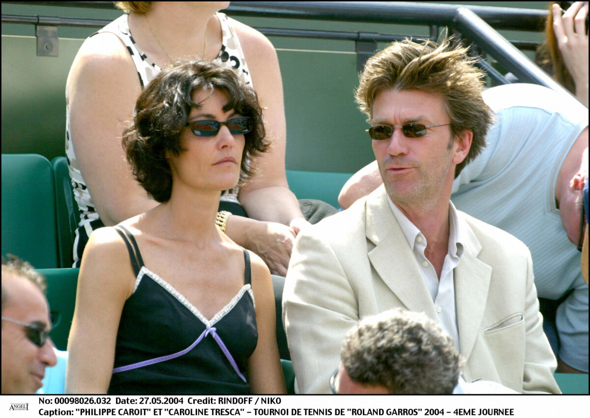 Photo : Philippe Caroit et Caroline Tresca à Roland Garros. - Purepeople