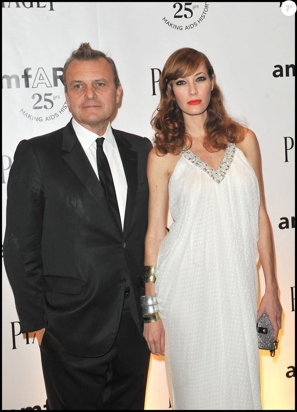 Jean-Charles de Castelbajac et Mareva Galanter au gala de l'AmfAR au ...