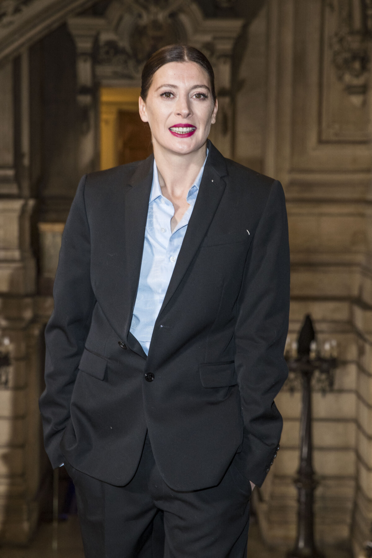 Photo : Marie-Agnès Gillot au défilé Hommes Automne-Hiver Berluti 2019/ ...