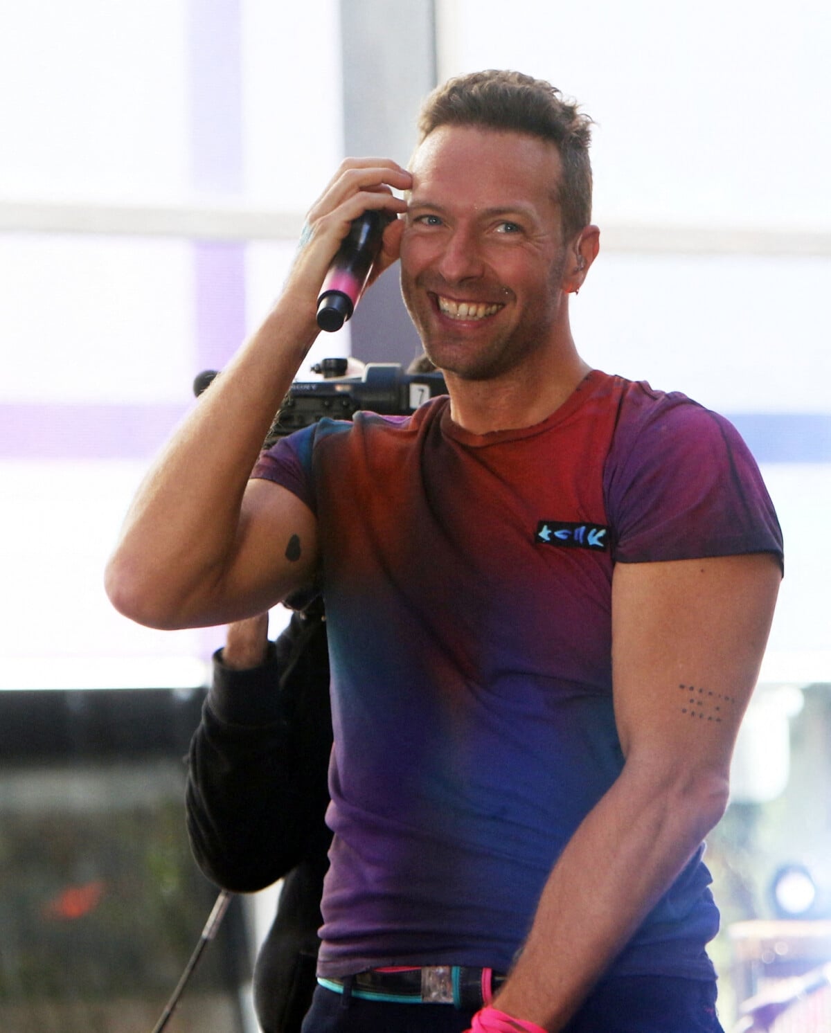 Photo : Chris Martin et son groupe Coldplay se produisent sur scène ...