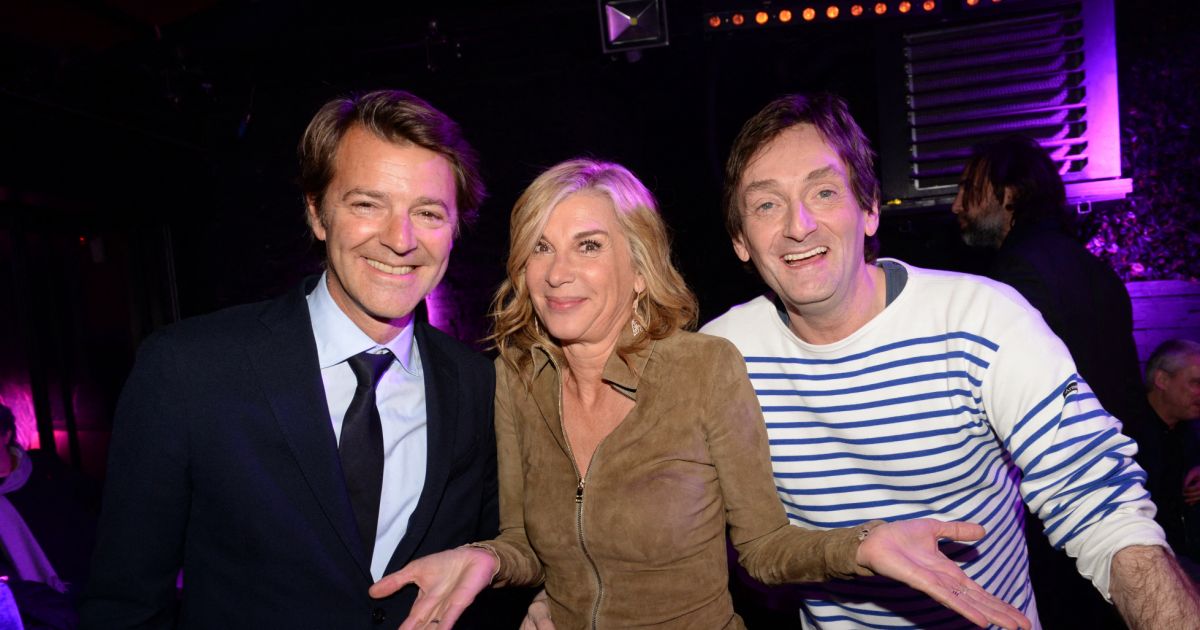 Michèle Laroque entre son compagnon François Baroin et Pierre Palmade ...