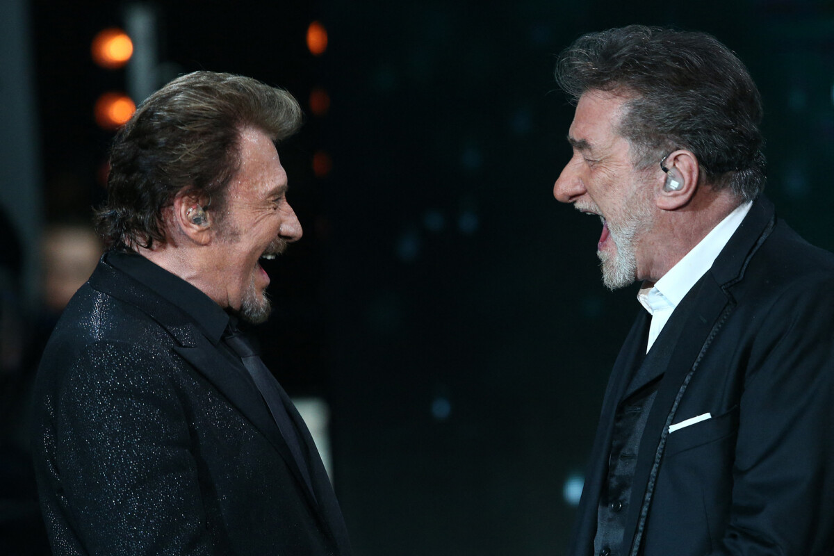 Photo : Eddy Mitchell et Johnny Hallyday - Enregistrement de l'émission ... Photo : Eddy Mitchell et Johnny Hallyday - Enregistrement de l'émission ...