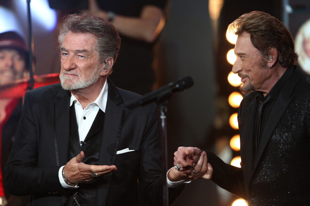 Photo : Eddy Mitchell et Johnny Hallyday - Enregistrement de l'émission ... Photo : Eddy Mitchell et Johnny Hallyday - Enregistrement de l'émission ...
