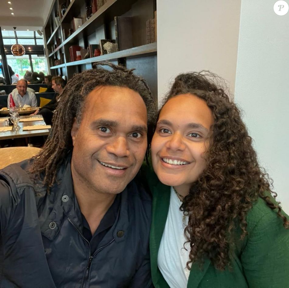 Christian Karembeu et sa fille Ines. - Purepeople